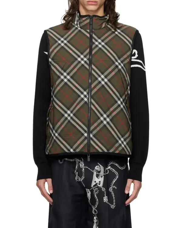 Burberry Checked Zip-up Padded Gilet - Loch