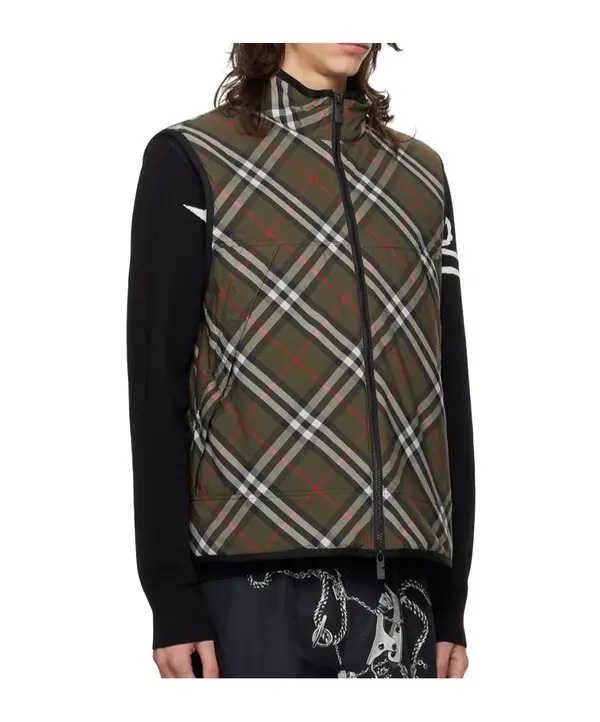 Burberry Checked Zip-up Padded Gilet - Loch