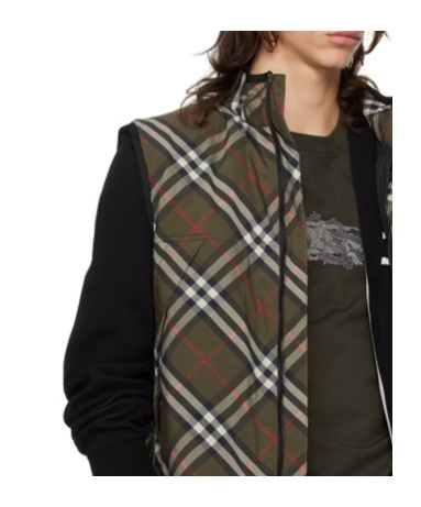 Burberry Checked Zip-up Padded Gilet - Loch
