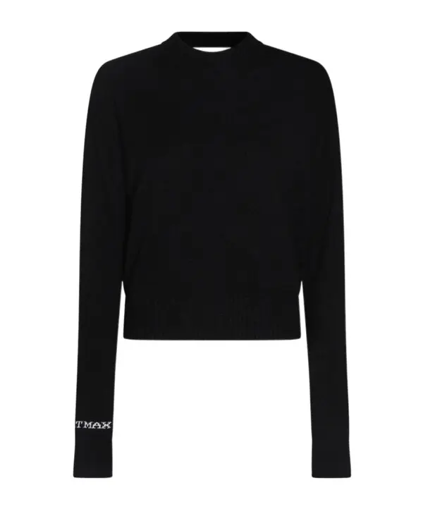 Sportmax Crewneck Long-sleeved Jumper With Logo Detail