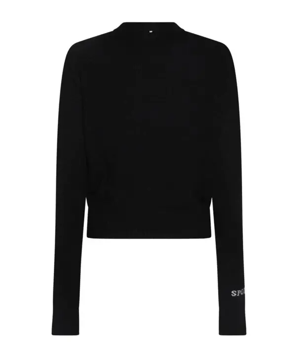 Sportmax Crewneck Long-sleeved Jumper With Logo Detail