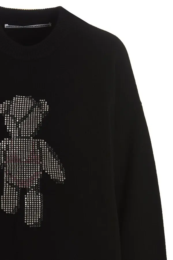 Alexander Wang Crystal Embellished Wool Jumper