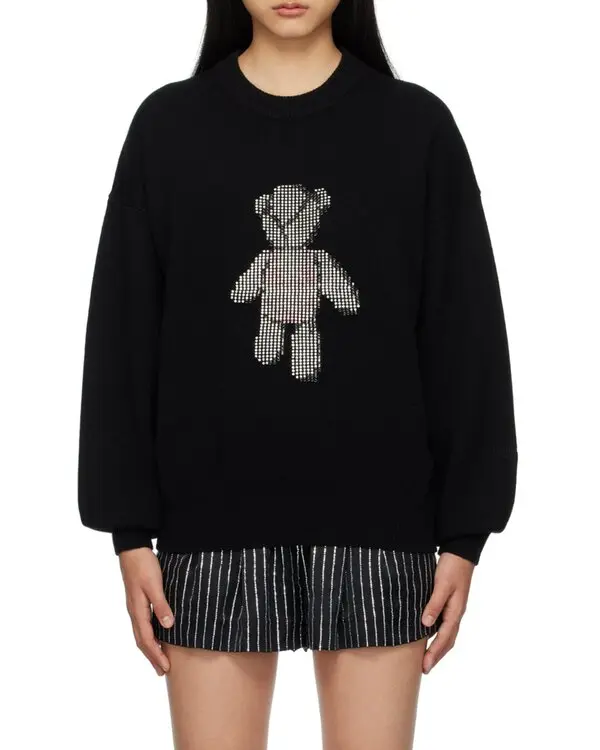 Alexander Wang Crystal Embellished Wool Jumper