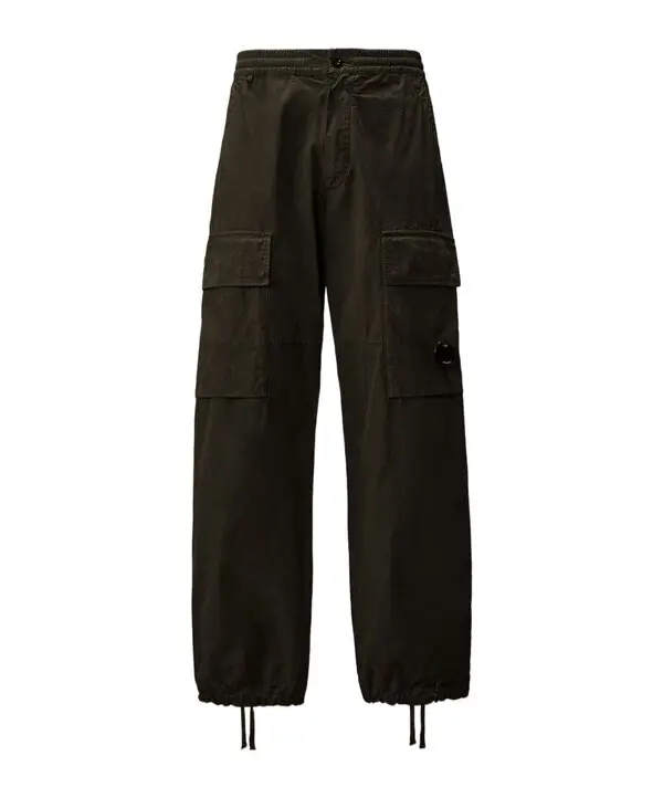 C.P. COMPANY Multi-pocket Cargo Pants With Lens Detail - Shadow-gray
