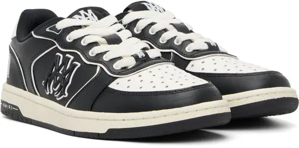 Amiri Logo Detailed Perforated Lace-up Sneakers - Black