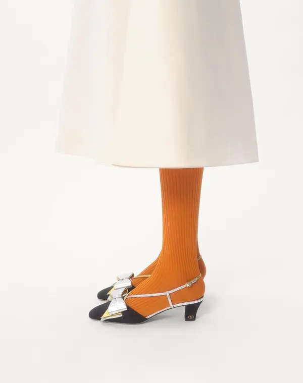 Valentino Garavani Crepe Couture Midi Dress With Jewelry Button Details - Ivory