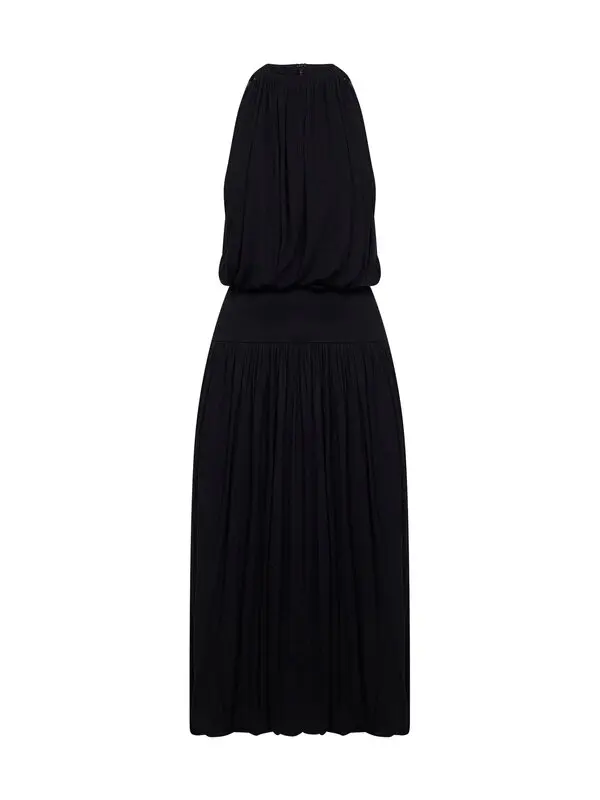 TOTEME Sleeveless Gathered Midi Dress - Black