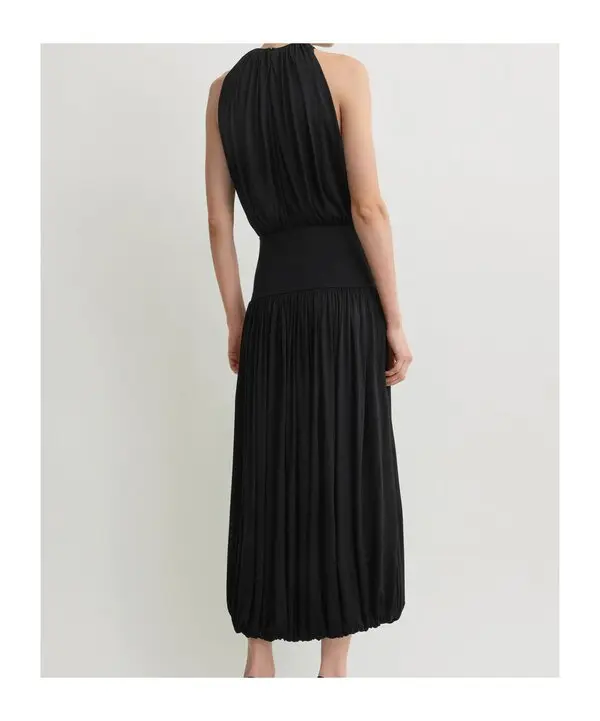 TOTEME Sleeveless Gathered Midi Dress - Black