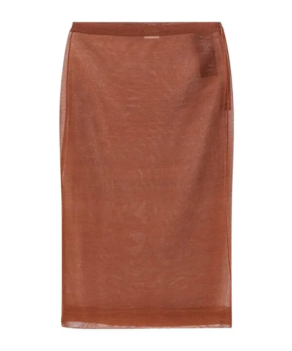 Saint Laurent Wide Hem Pencil Skirt