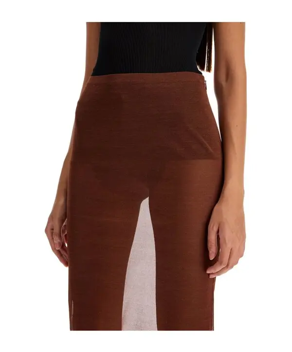 Saint Laurent Wide Hem Pencil Skirt