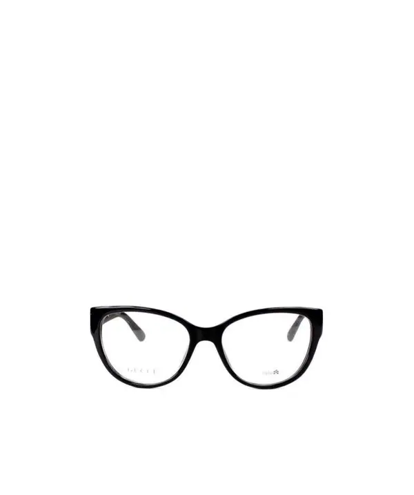 Gucci Logo Detail Cat Eye Eyeglasses - Black