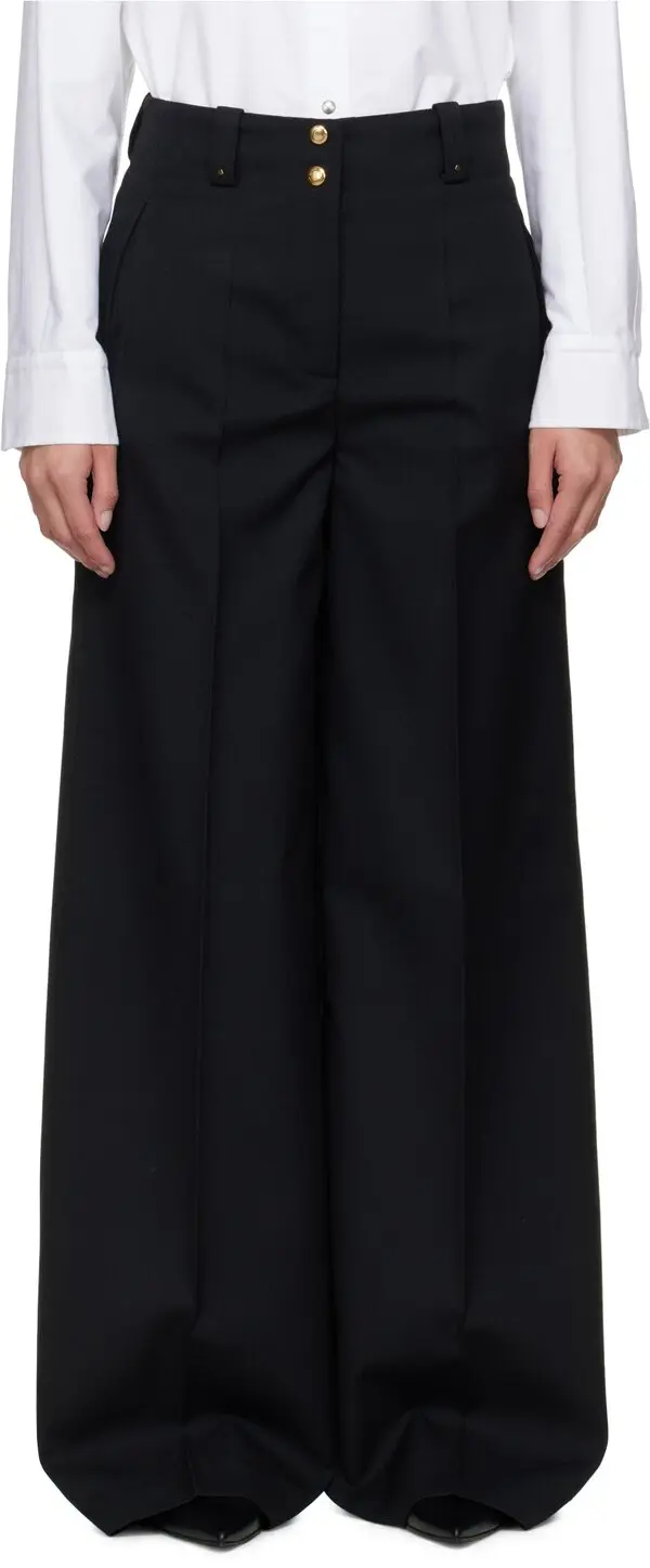Moncler Pleat-detailed Wide-leg Trousers