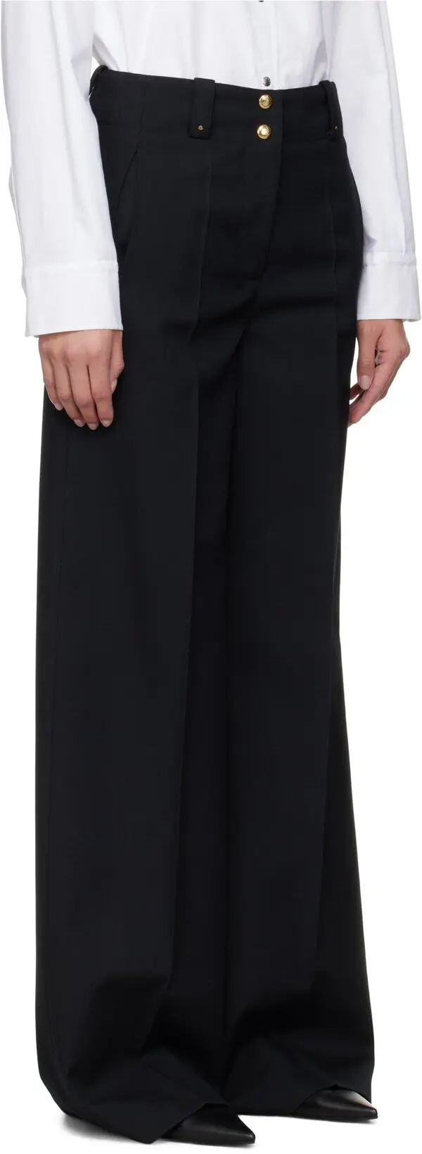 Moncler Pleat-detailed Wide-leg Trousers