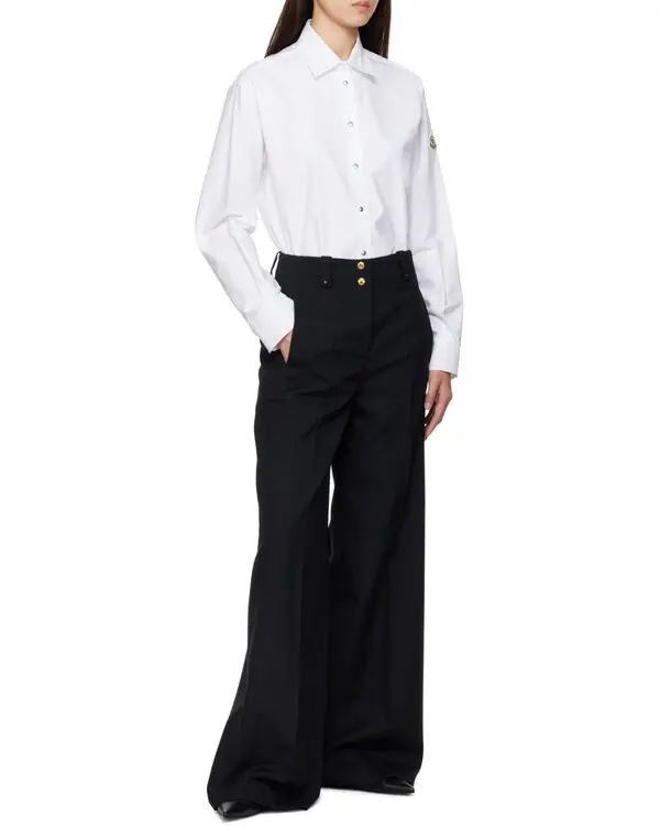 Moncler Pleat-detailed Wide-leg Trousers