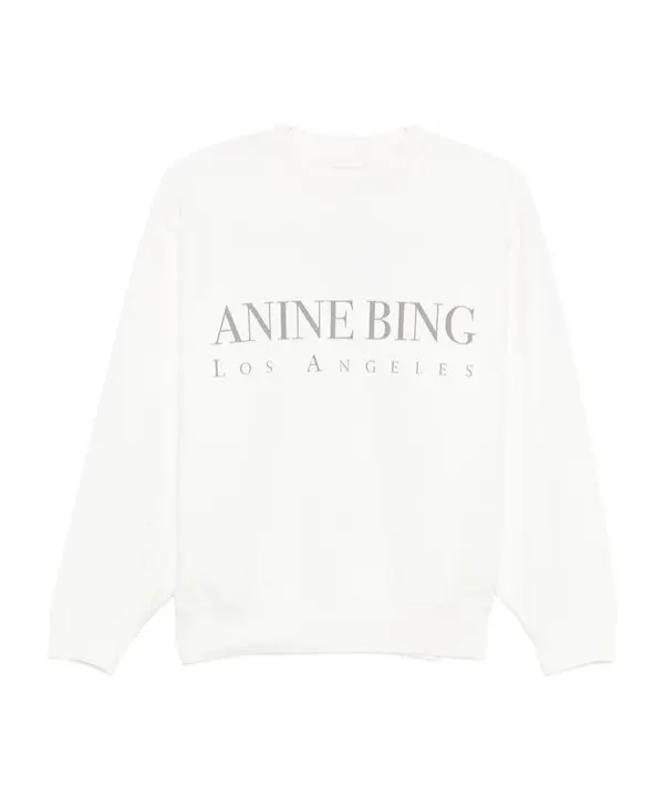 ANINE BING Los Angeles Crewneck Sweatshirt - Ivory