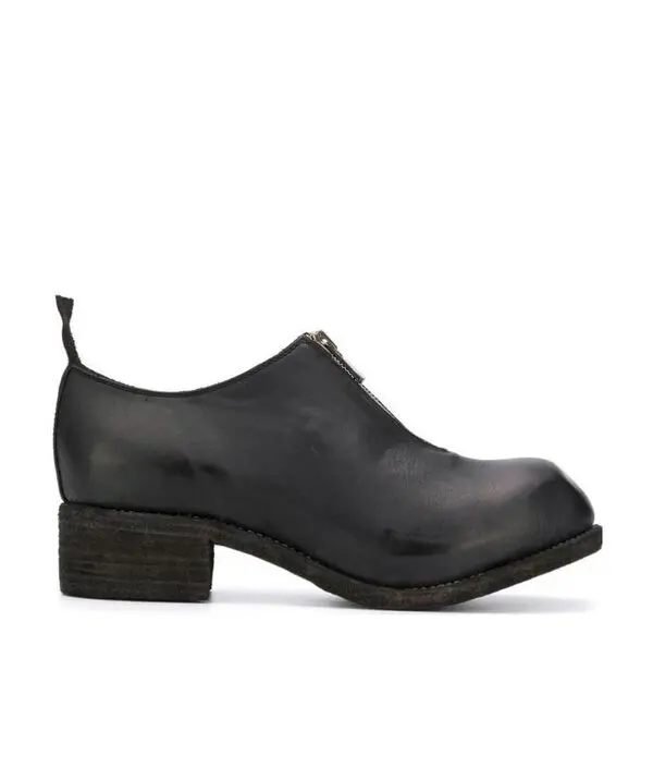 Guidi Pl0 Front Zipper Loafers