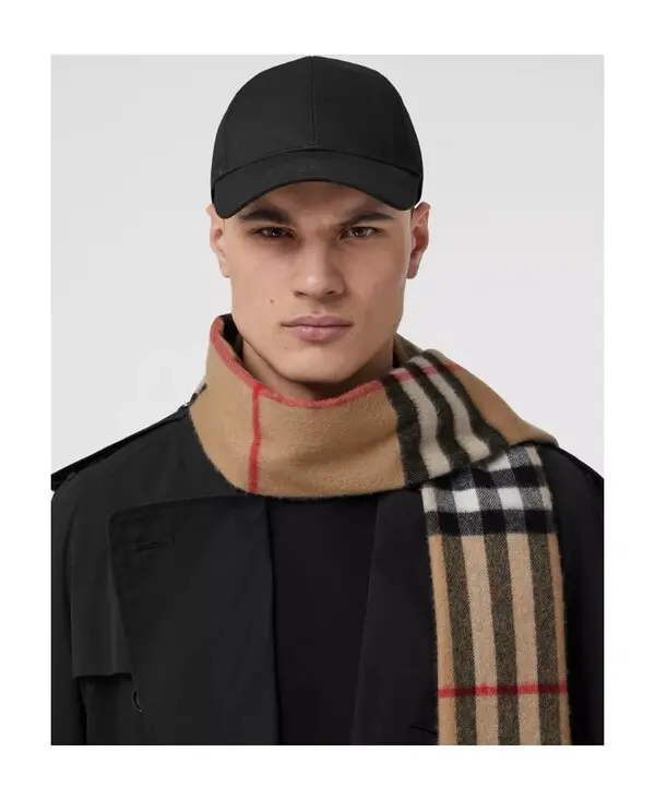 Burberry Checked Fringed-edge Scarf - Nude
