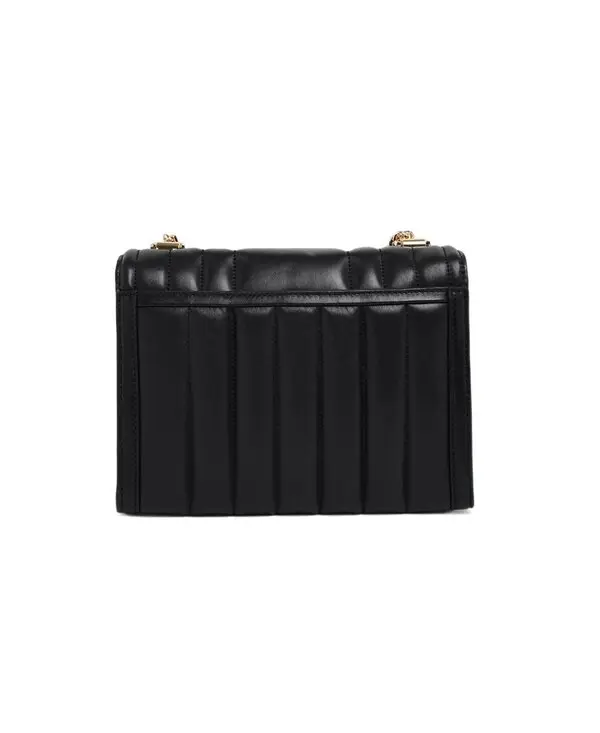Michael Kors Quilted Shoulder Bag With Gold Hardware - Black