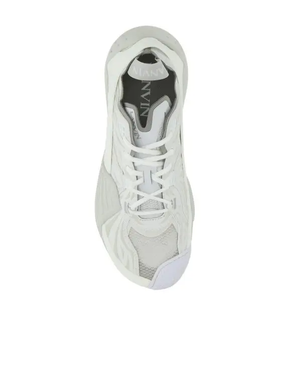 LANVIN Mesh Flash-x Lace-up Sneakers - White