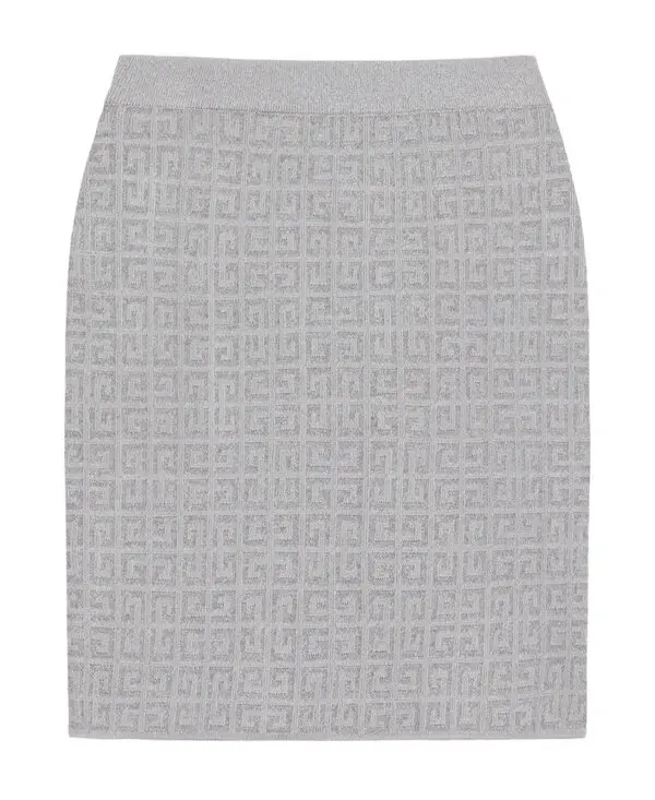 Givenchy Jacquard Knit Mini Skirt - Silver