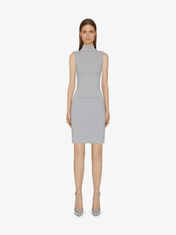 Givenchy Jacquard Knit Mini Skirt - Silver