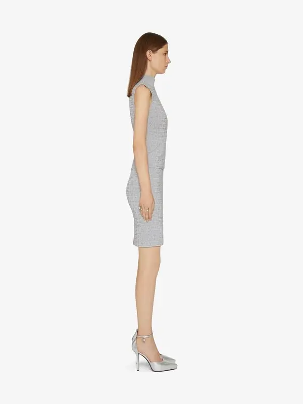 Givenchy Jacquard Knit Mini Skirt - Silver