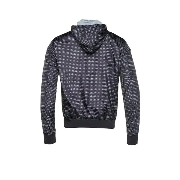 Emporio Armani Zip-up Hooded Jacket With All-over Pattern
