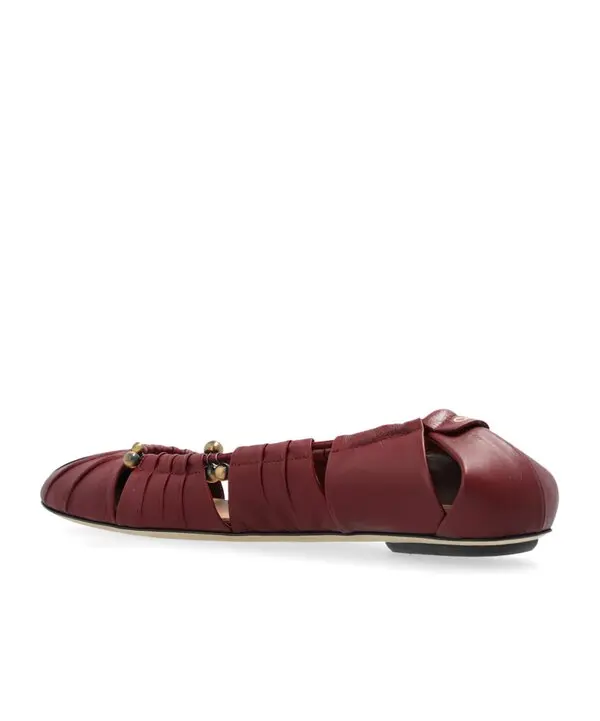 Chloé Luna Ballerina Flats - Wine Red