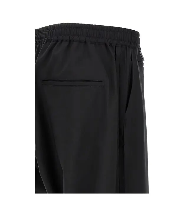 Undercover Wide-leg Elasticated Waist Trousers With Jacquard Patch