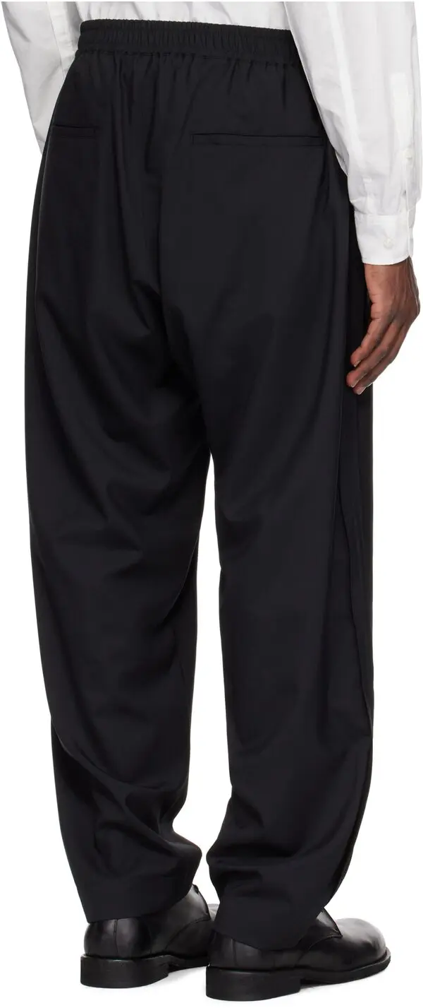 Undercover Wide-leg Elasticated Waist Trousers With Jacquard Patch