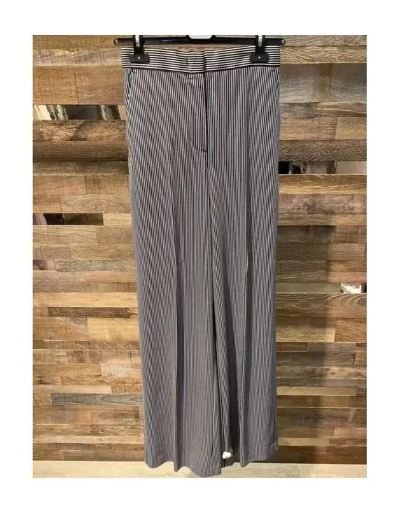 Max Mara Pinstriped Belted Stretch Jersey Trousers
