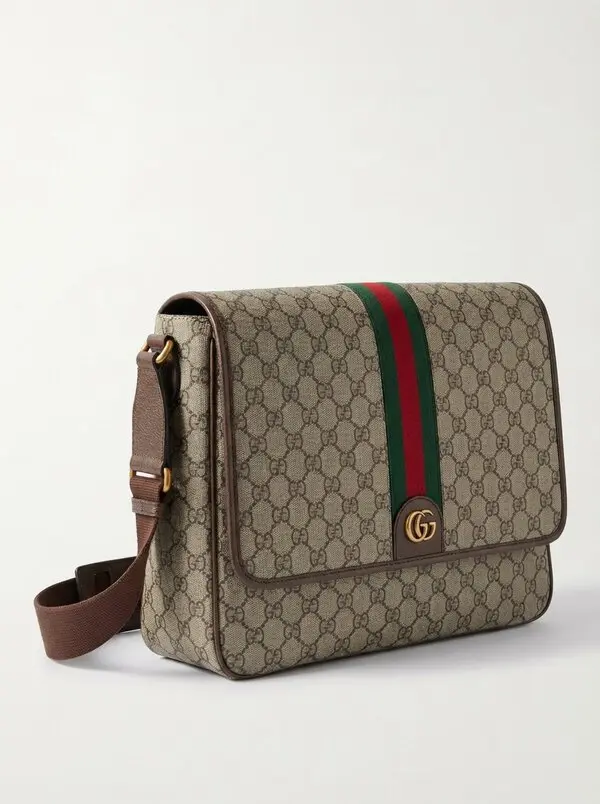 Gucci Gg Supreme Shoulder Bag - Nude