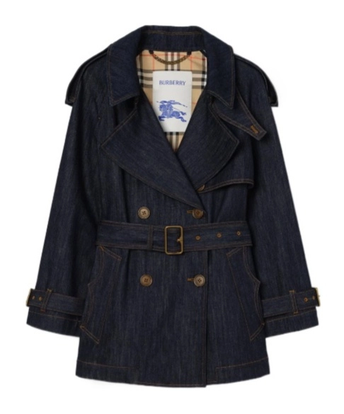 Burberry Fitzrovia Denim Trench Coat - Dark Indigo