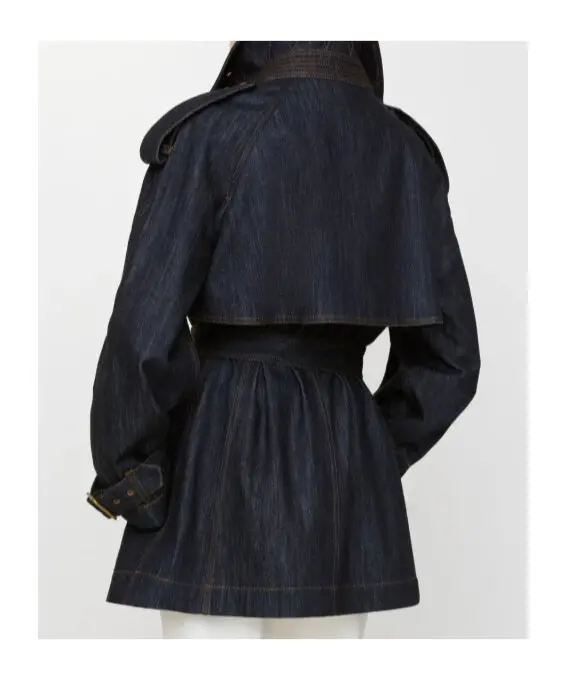 Burberry Fitzrovia Denim Trench Coat - Dark Indigo
