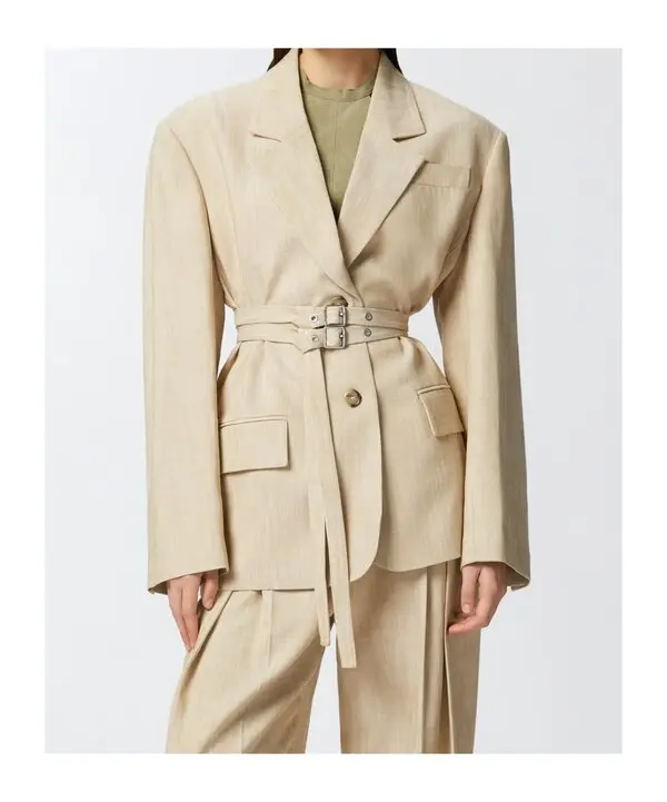 Pinko Belted Oversized Blazer Jacket