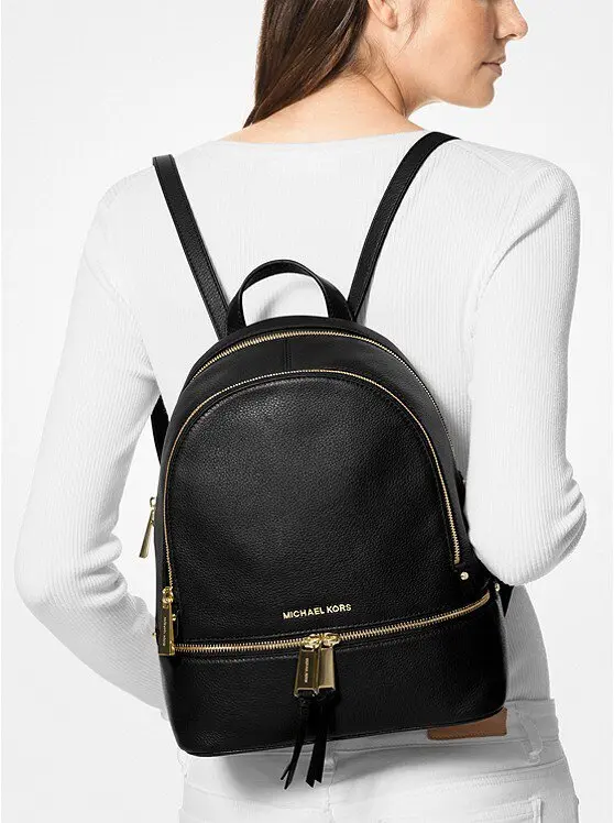 Michael Kors Rhea Zipped Medium Backpack - Black