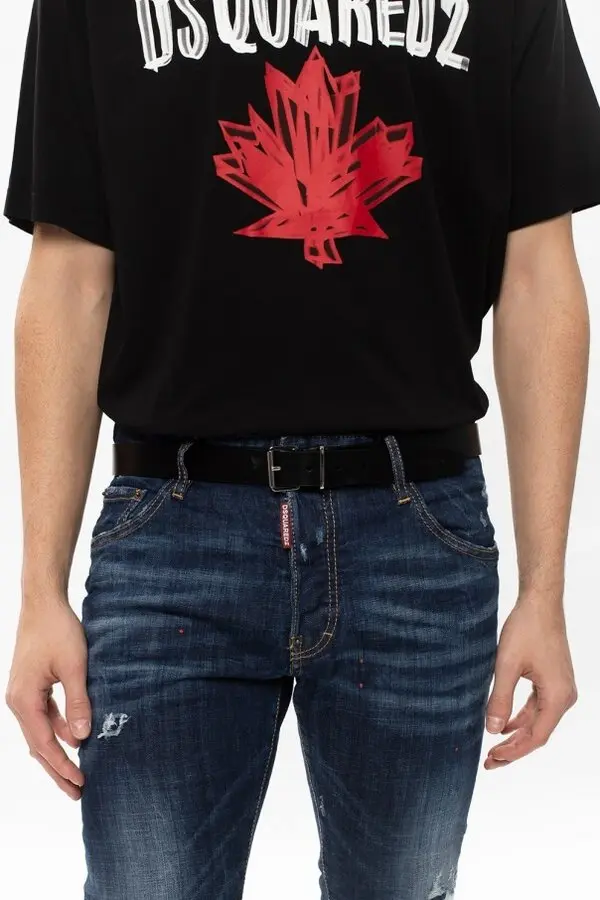 Dsquared2 Logo Embossed Buckle Belt
