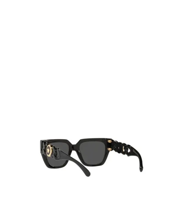 Versace Square Frame Sunglasses With Medusa Enamel Detail