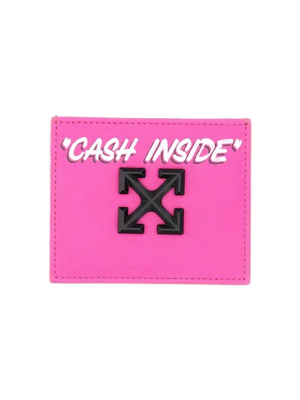 Off-White Jitney Quote Cardholder - Pink