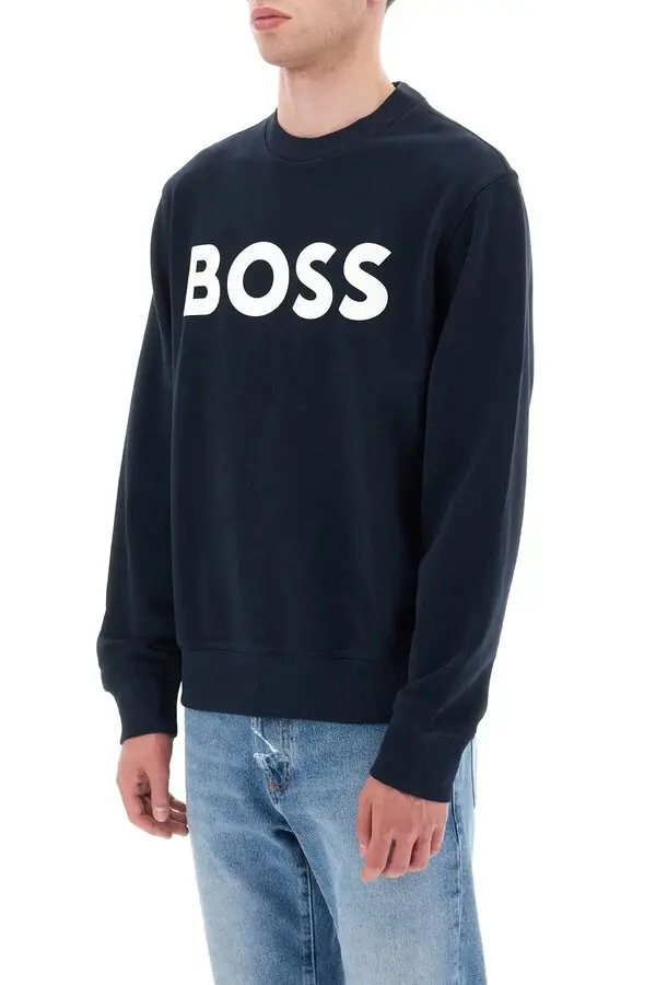 Hugo Boss Boss Logo Crewneck Sweatshirt - Black