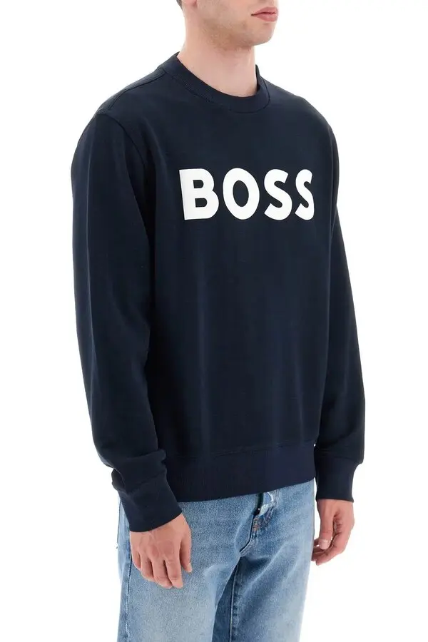 Hugo Boss Boss Logo Crewneck Sweatshirt - Black
