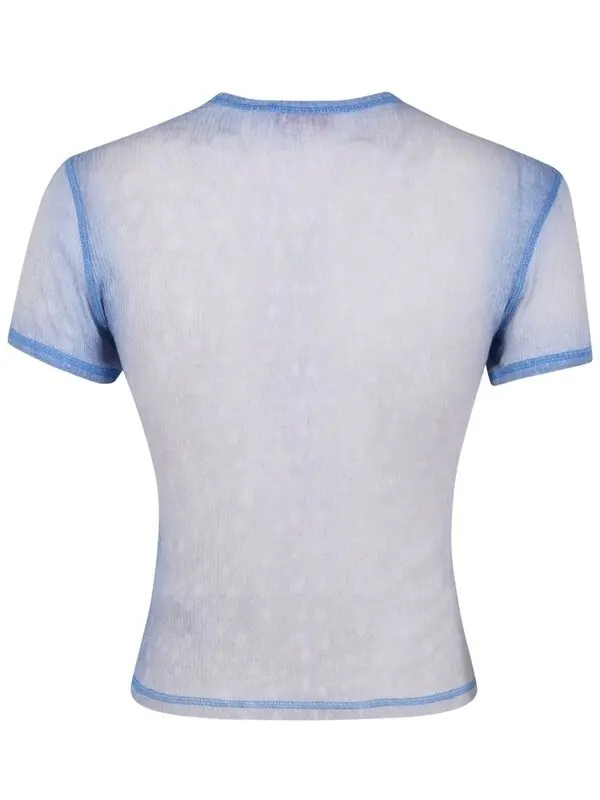 DIESEL® Sheer Printed T-shirt - Light Blue