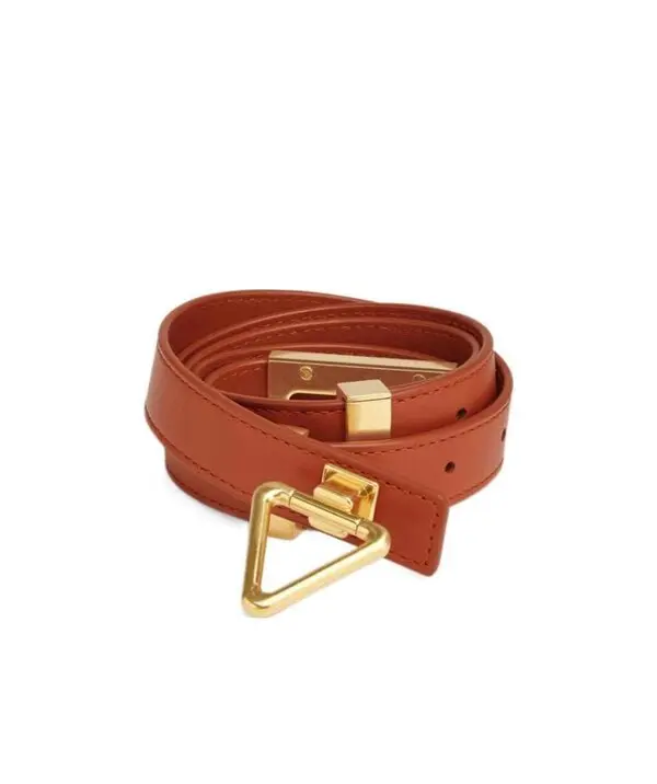 Bottega Veneta Triangle Buckle Belt - Brown