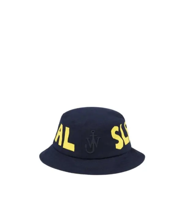 J.W.ANDERSON Real Sleep" Bucket Hat - Navy Blue
