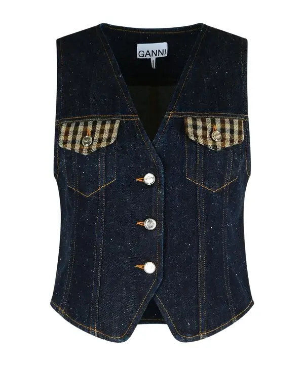 GANNI Neppy Denim Vest
