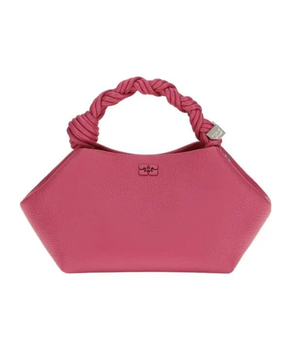 GANNI Small Bou Logo Detailed Shoulder Bag - Red