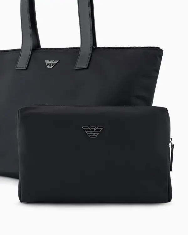 Giorgio Armani Emporio Armani Large Asv Tote Bag With Matching Pouch