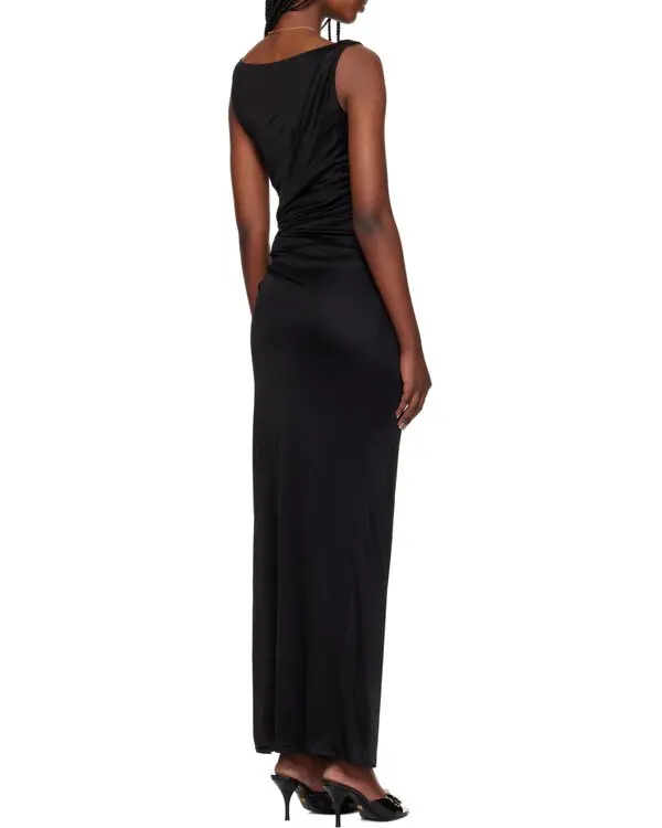 Versace Sleeveless Safety Pin Detailed Maxi Dress