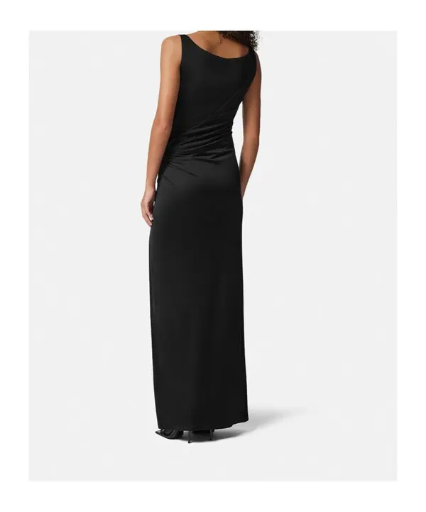 Versace Sleeveless Safety Pin Detailed Maxi Dress