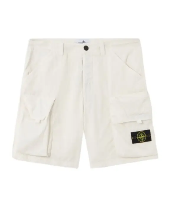 Stone Island Logo Patch Cargo Shorts